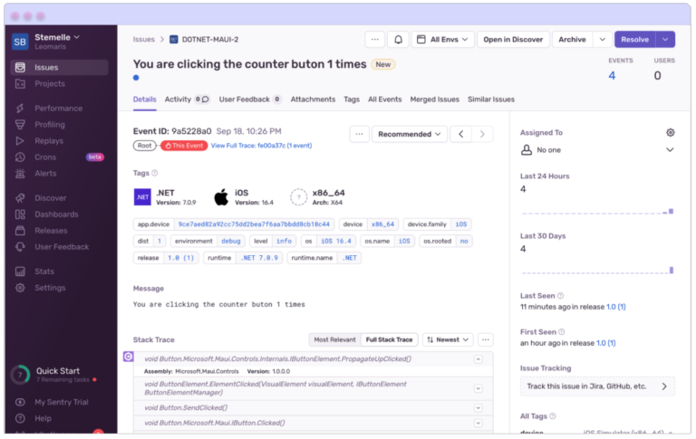 Monitoring your apps with Sentry in .NET MAUI – AskXammy